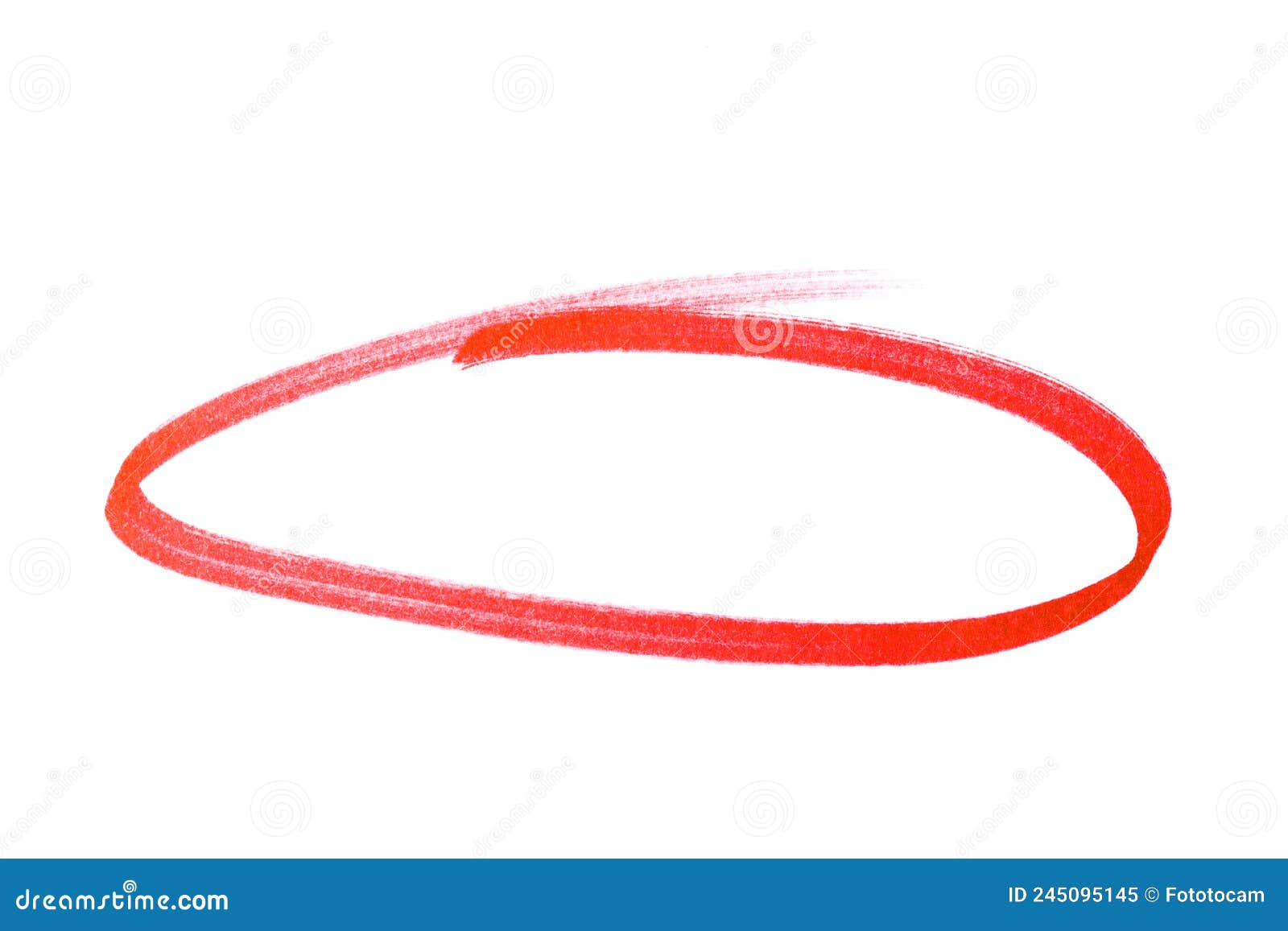 Red Highlighter Circle on White Background - Image Stock Image - Image ...