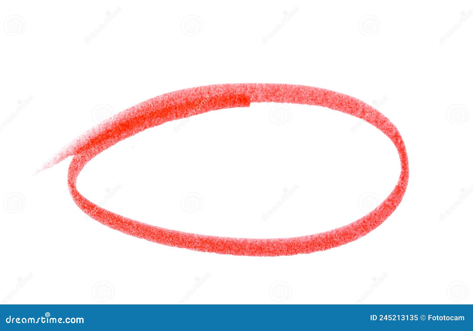 Red Highlighter Circle on White Background - Image Stock Image - Image ...