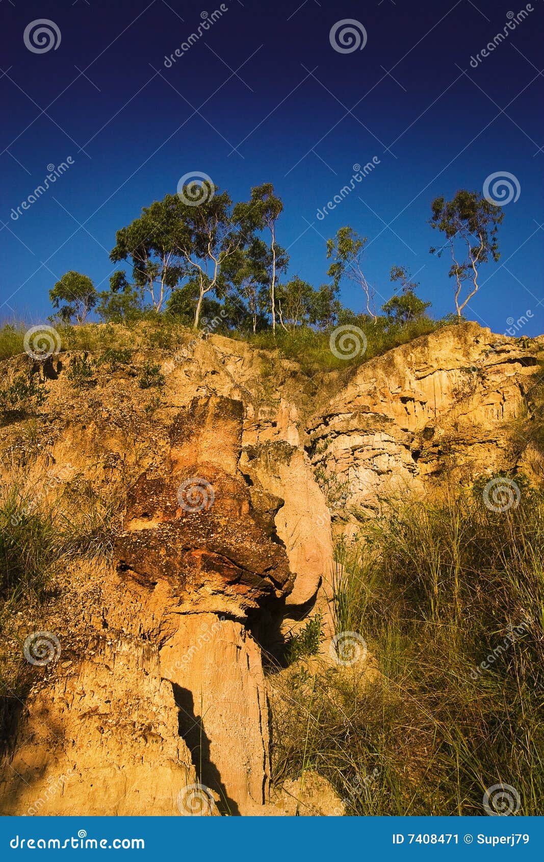 Red hills stock image. Image of scenery, tree, claps, yuanmeng - 7408471