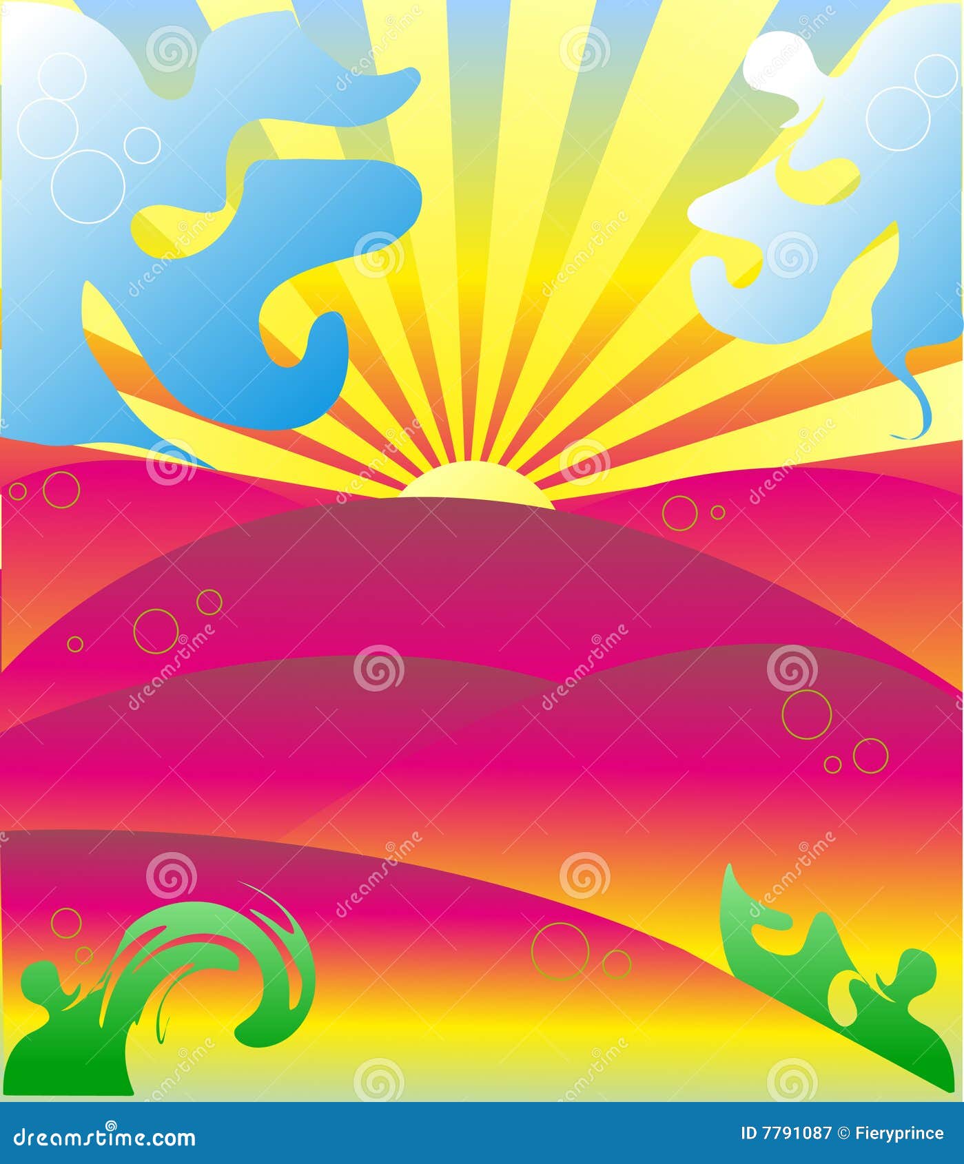 Red hills stock vector. Illustration of hill, painting - 7791087