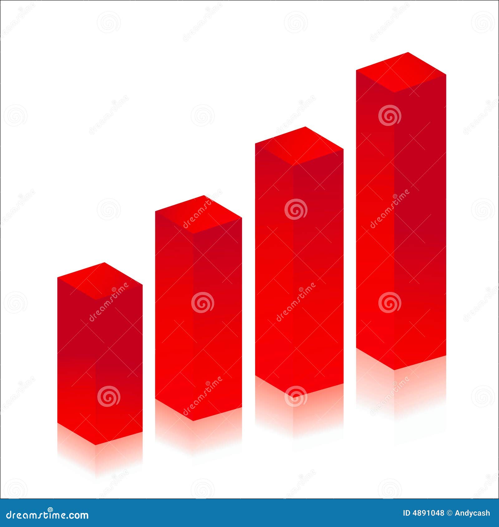 Red histogram stock vector. Illustration of profit, reflect - 4891048