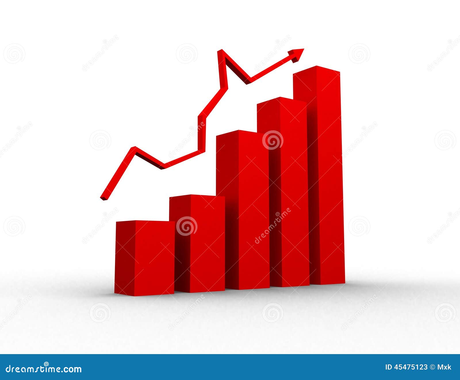 Histogram With Arrow Stock Photography | CartoonDealer.com #4277798