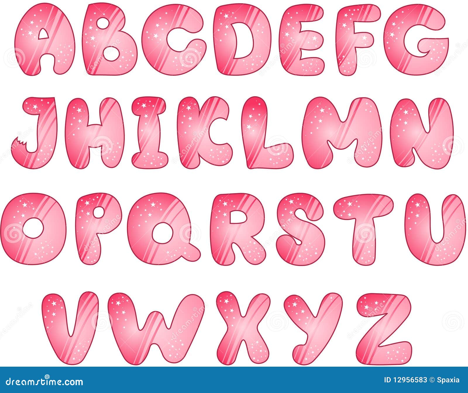 A Red Holiday Cartoon Alphabet Stock Illustration - Illustration of ...