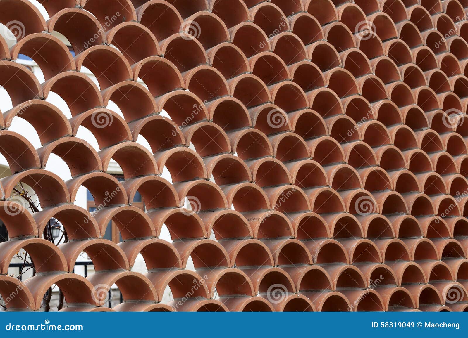 Red hollow wall stock image. Image of brick, build, clay - 58319049