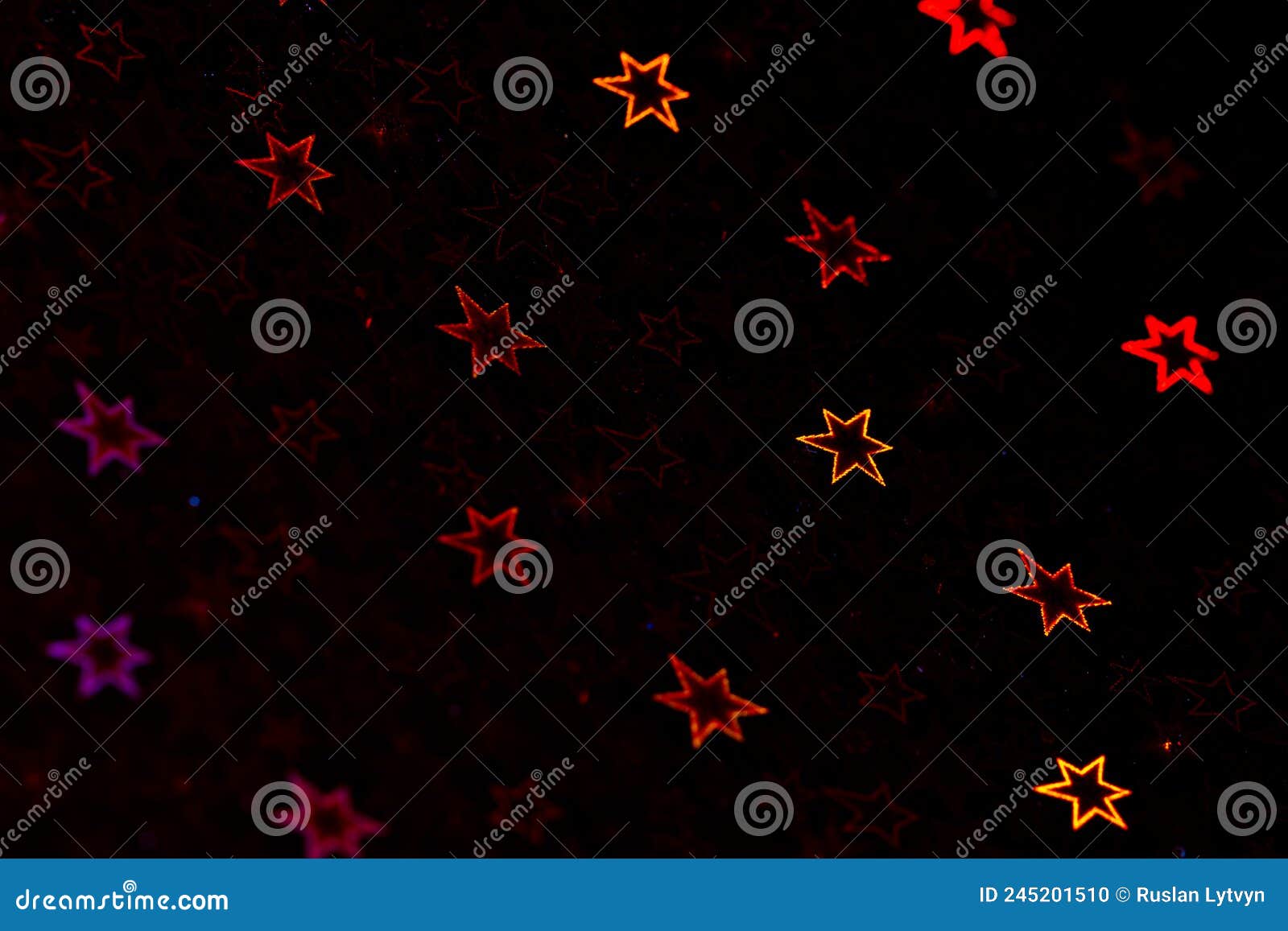 Red Holographic Stars Abstract Patterned Background Stock Photo - Image ...