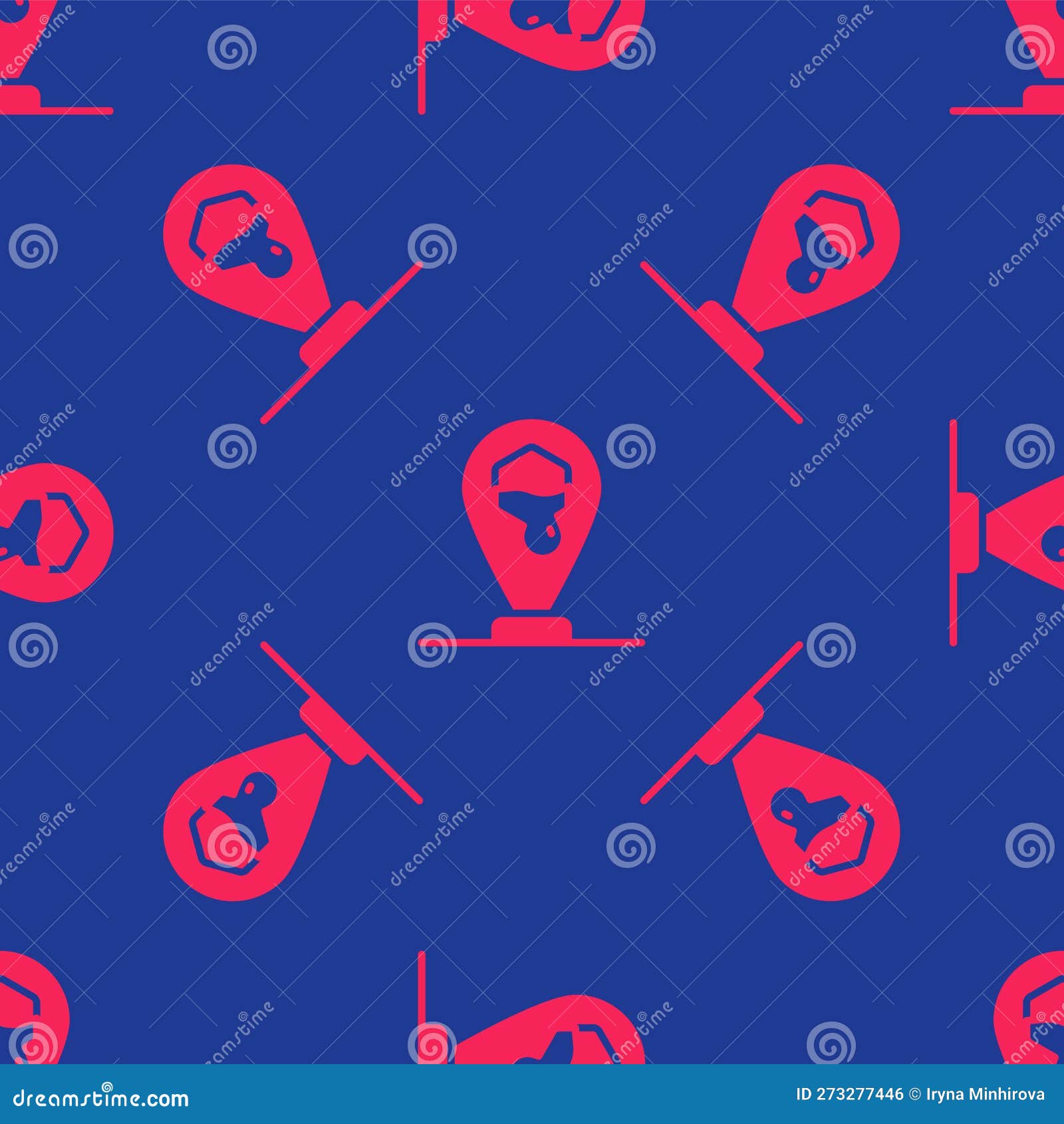 Red Honeycomb Bee Location Map Pin Pointer Icon Isolated Seamless ...