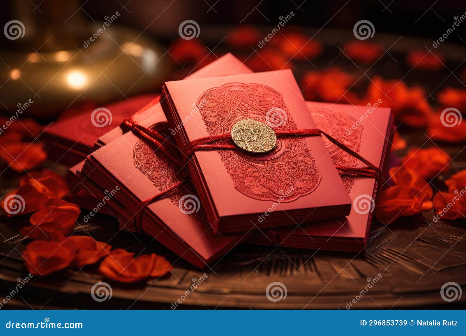 Red Hong Bao Or Red Envelope Traditionally Used In Chinese Culture For