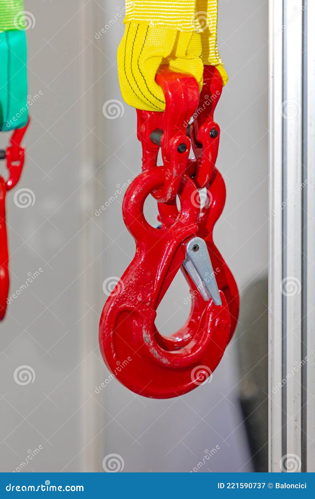 Red Hook Latch stock image. Image of load, lifting, metal - 221590737