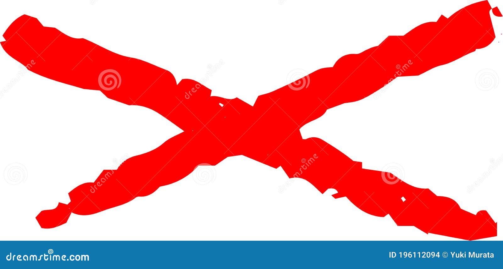 Red Horizontal cross mark stock vector. Illustration of accepted ...