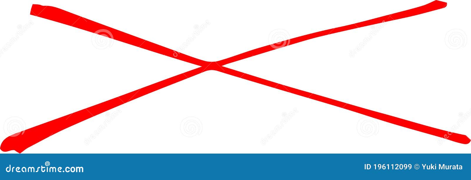 Red Horizontal cross mark stock vector. Illustration of frame - 196112099