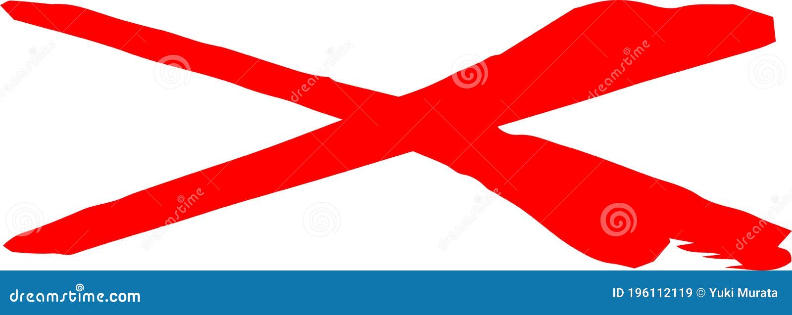 Red Horizontal cross mark stock vector. Illustration of material ...