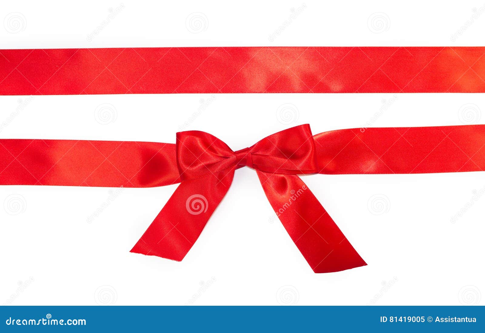 Red Horizontal Gift Ribbons Luxurious Bow Stock Photos - Free & Royalty ...