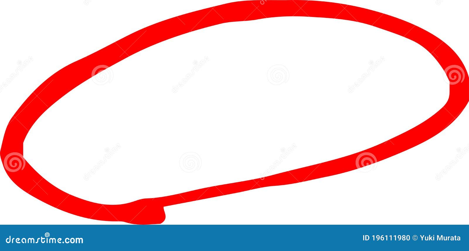 Red Horizontal Oval Illustration Stock Vector - Illustration of good ...