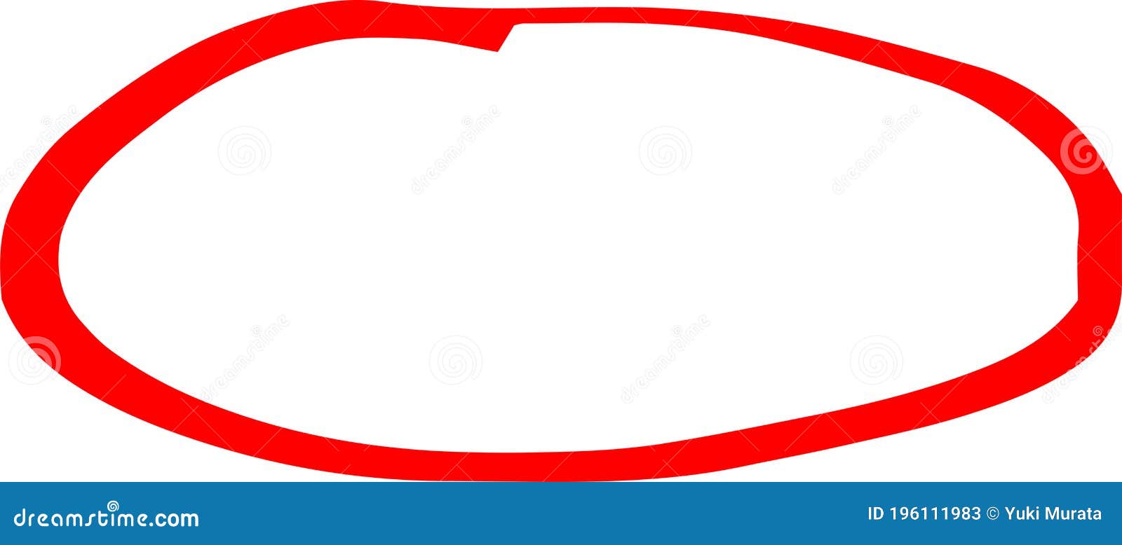 Red Horizontal Oval Illustration Stock Vector - Illustration of circle ...