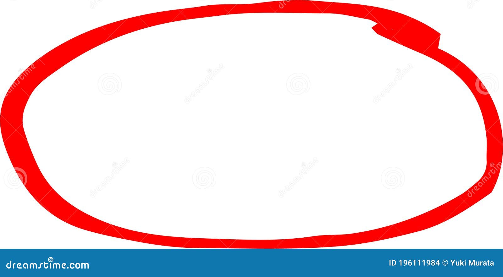 Red Horizontal Oval Illustration Stock Vector - Illustration of sketch ...