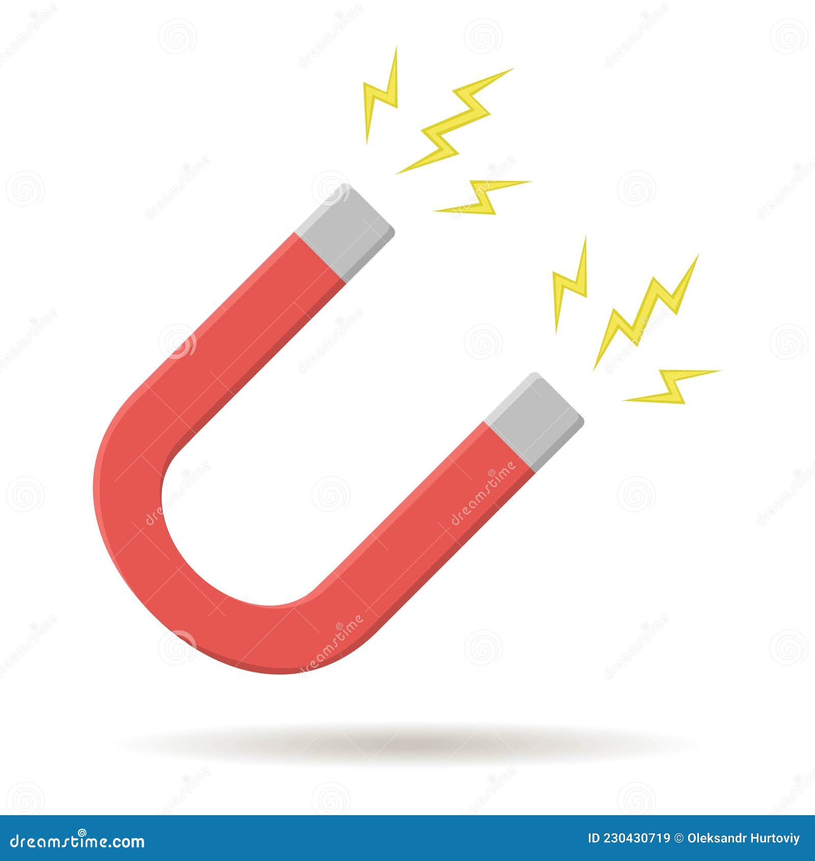 Magnetism And Attraction Website Landing Page. Man Holding Huge ...