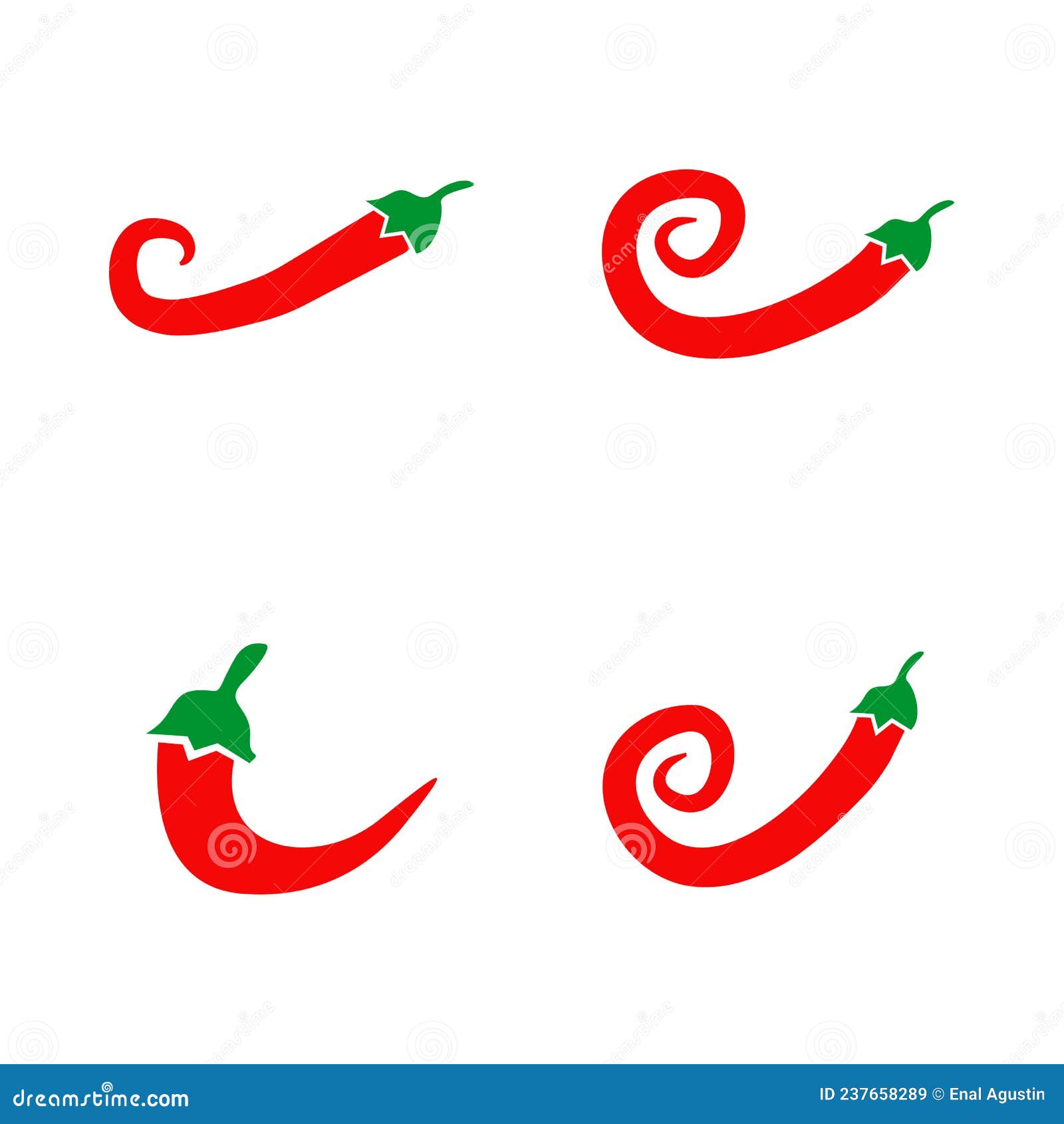 Red Hot Chili Logo Set Design Stock Vector - Illustration of business ...