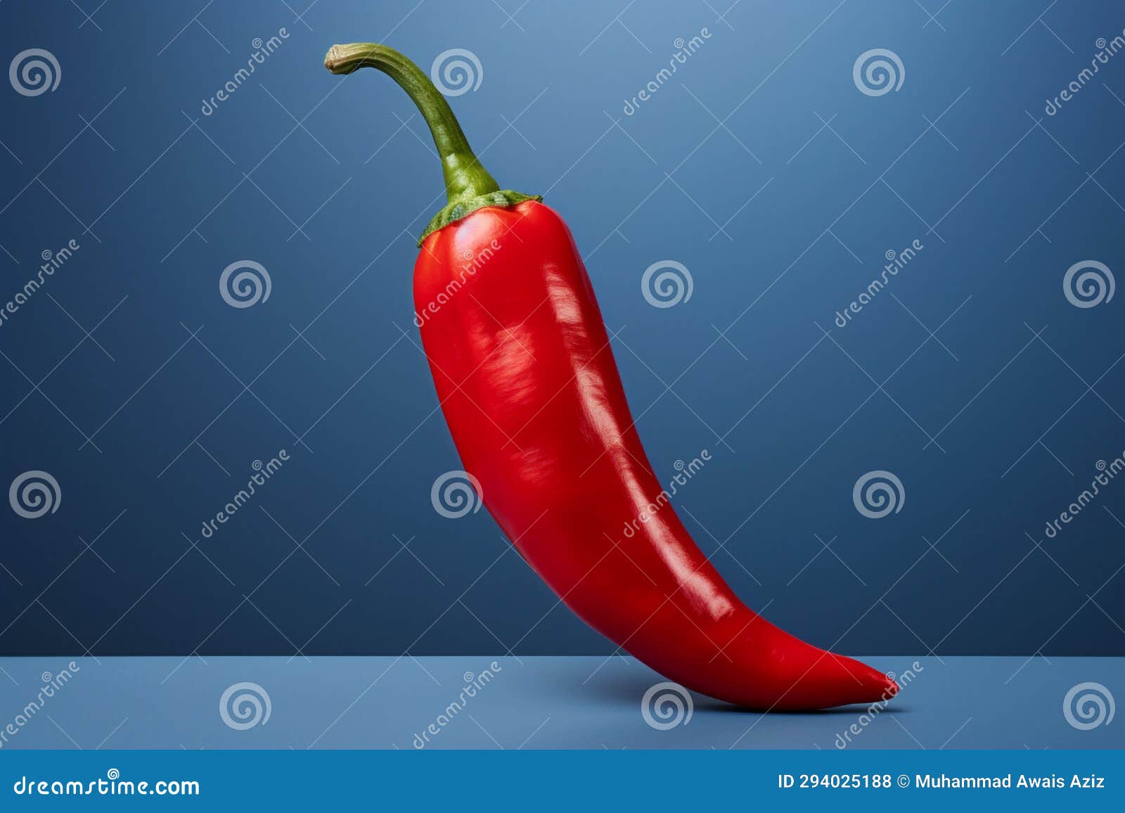 Red Hot Chili Pepper Isolated on Solid Background Stock Photo - Image ...