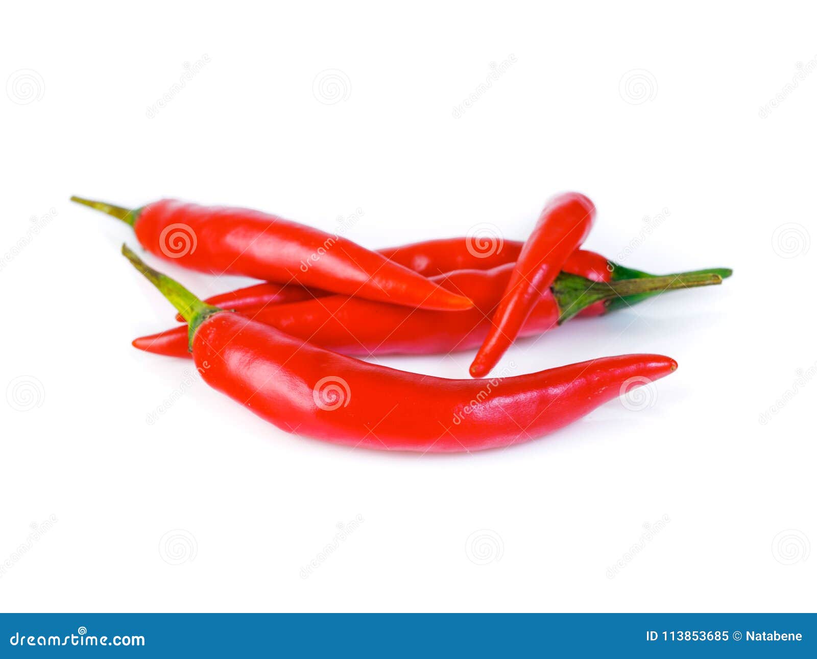 Red Hot Chili Pepper on White Background, Side View Stock Image - Image ...