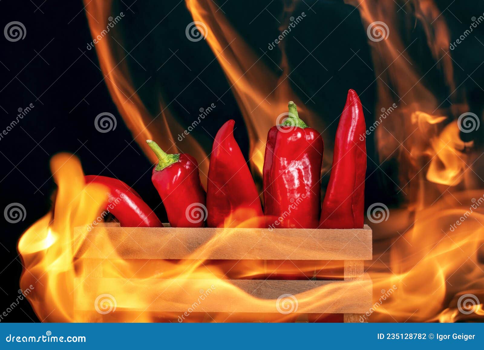 Red Hot Chili Peppers on Fire, Concept Stock Photo - Image of hell ...