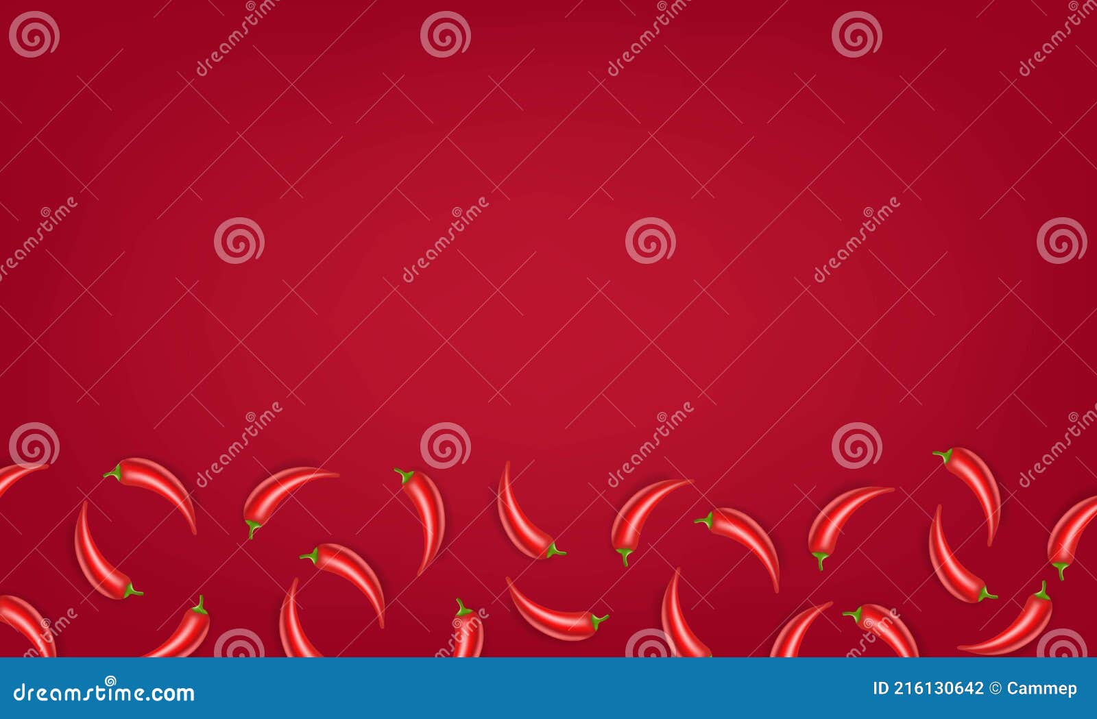 Red Hot Chilli Pepper Border with Red Background Stock Vector ...