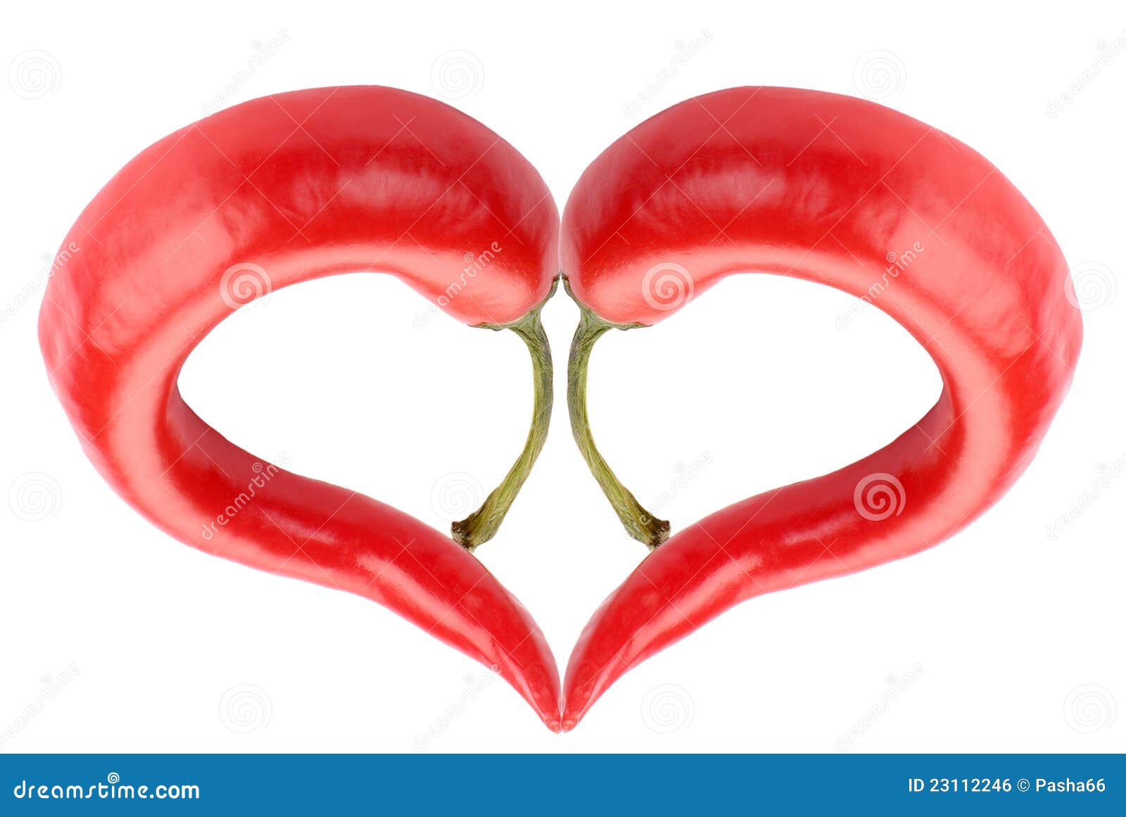 Red Hot Chilli Pepper Heart Stock Photo - Image of pepper, curve: 23112246