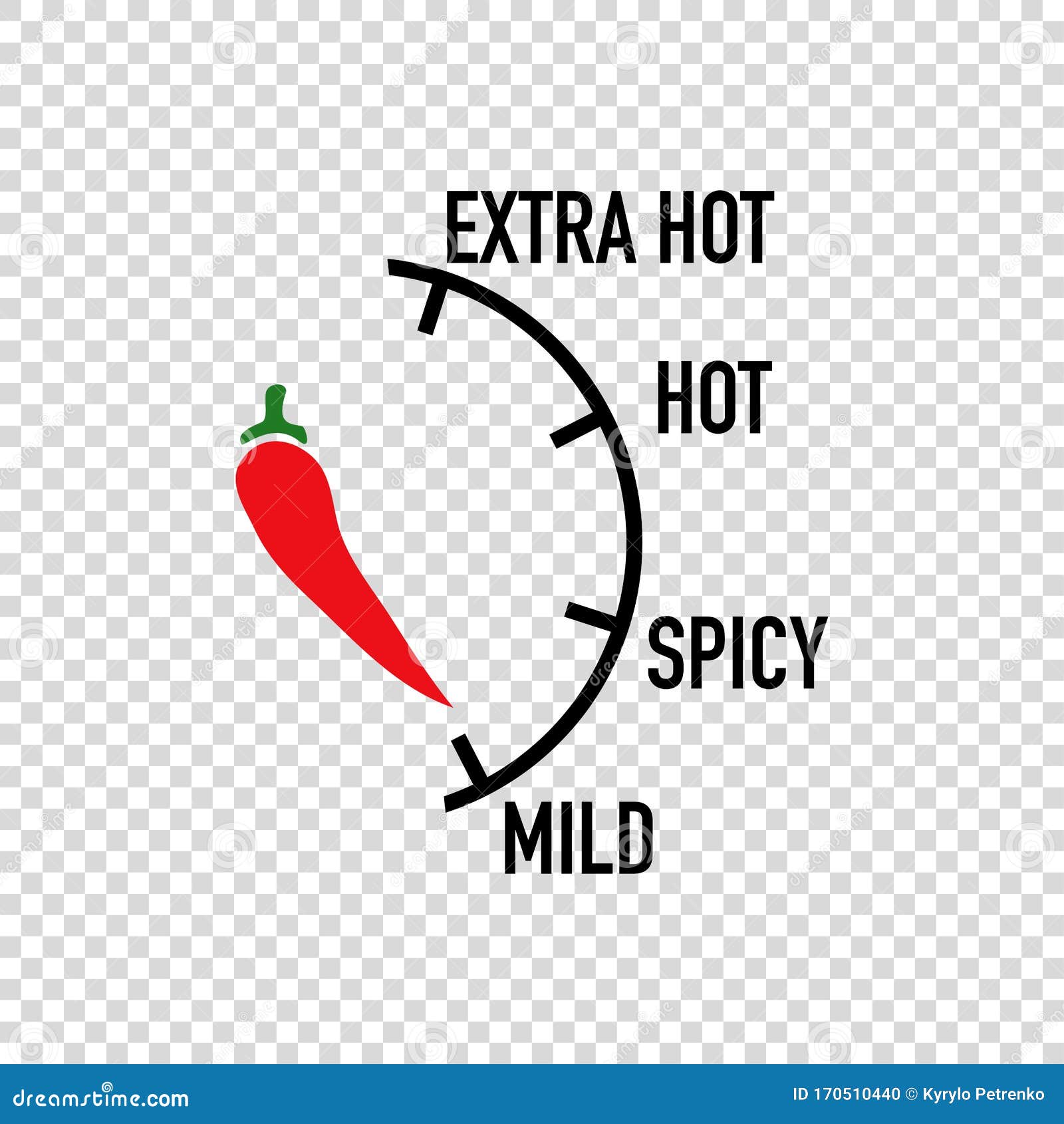 Red Hot Chilli Pepper Level Isolated Vector Stock Vector - Illustration ...