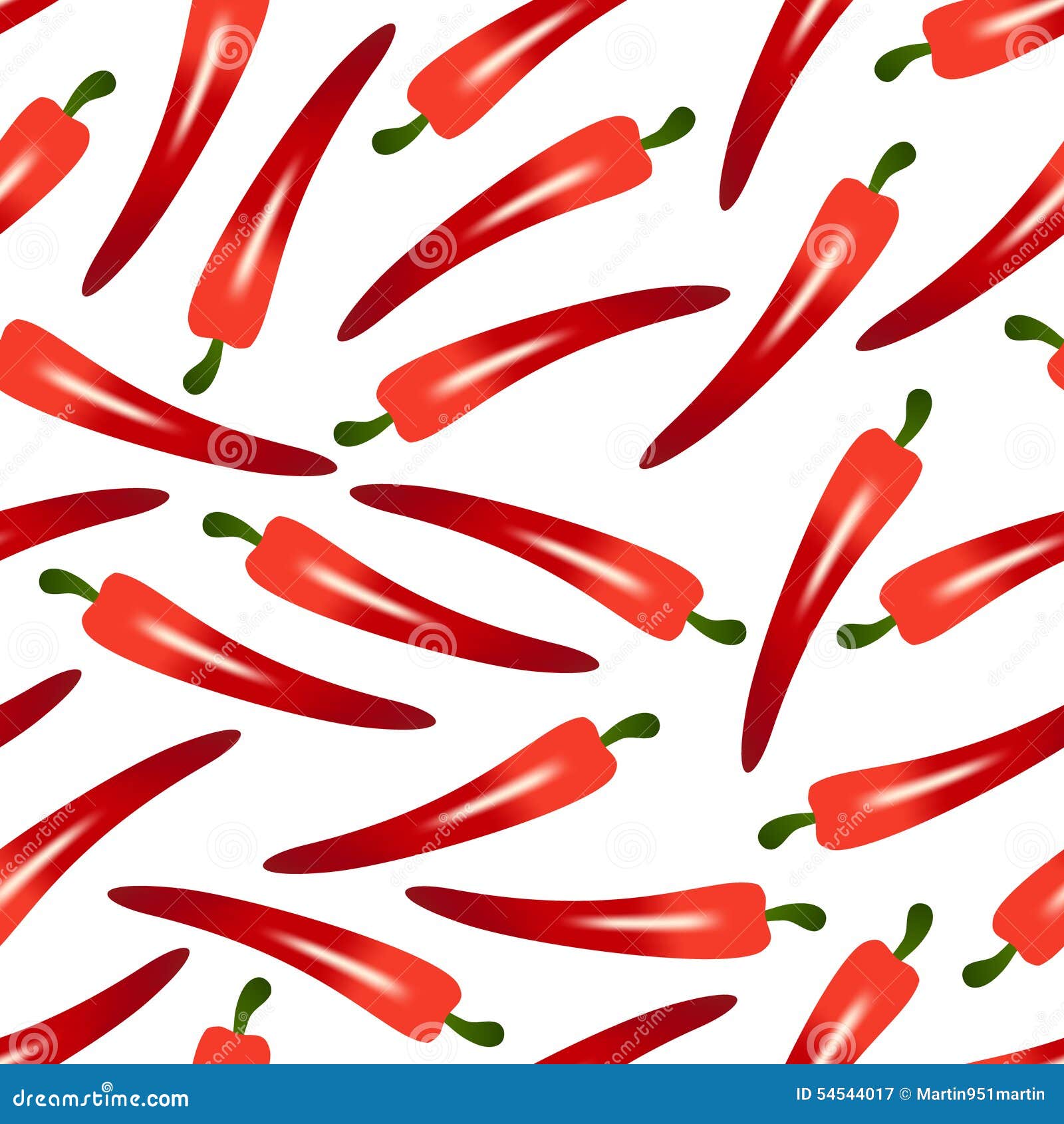 Red Hot Chilli Pepper Seamless Pattern Eps10 Stock Vector ...