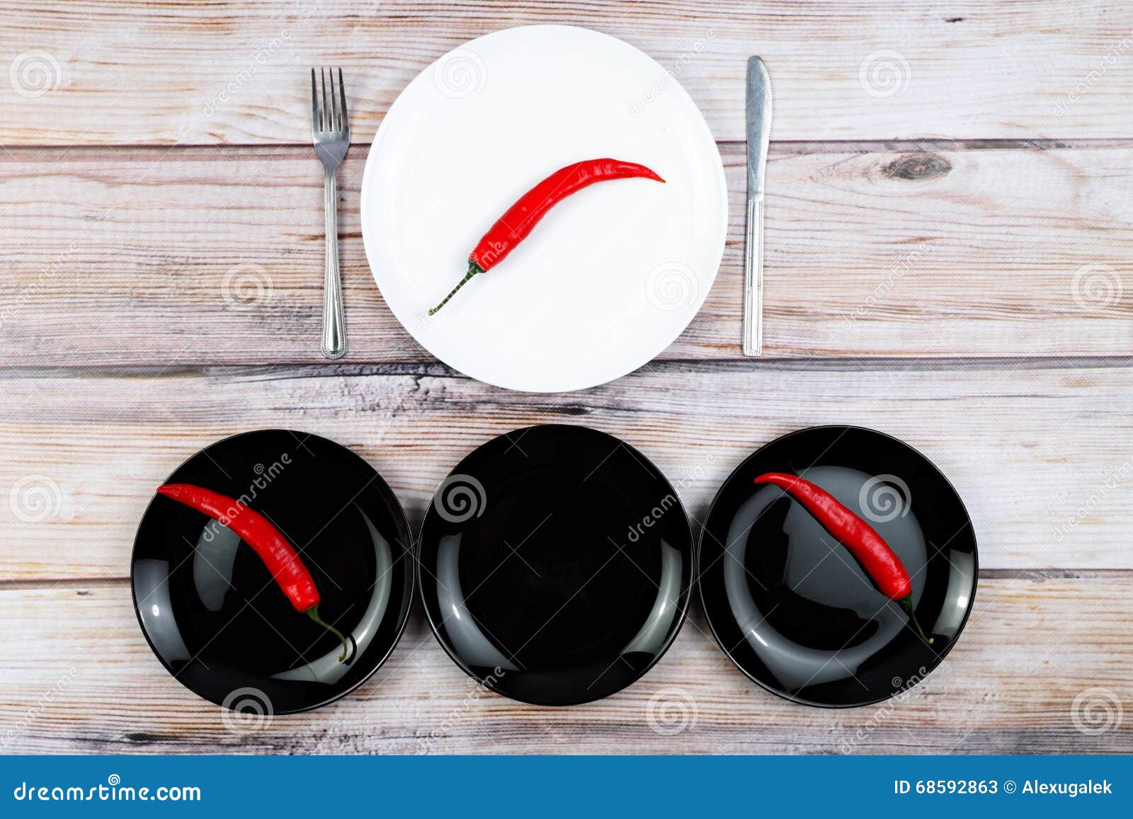 Red Hot Chilli Peppers on Plate Stock Image - Image of heat, fresh ...