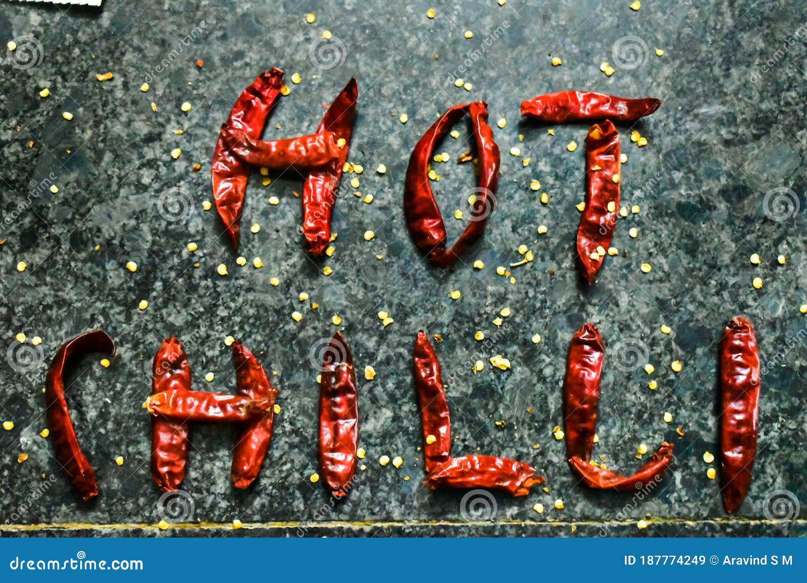 The Red Hot Chillies.Hot Chilli is Being Written Using the Chillies ...