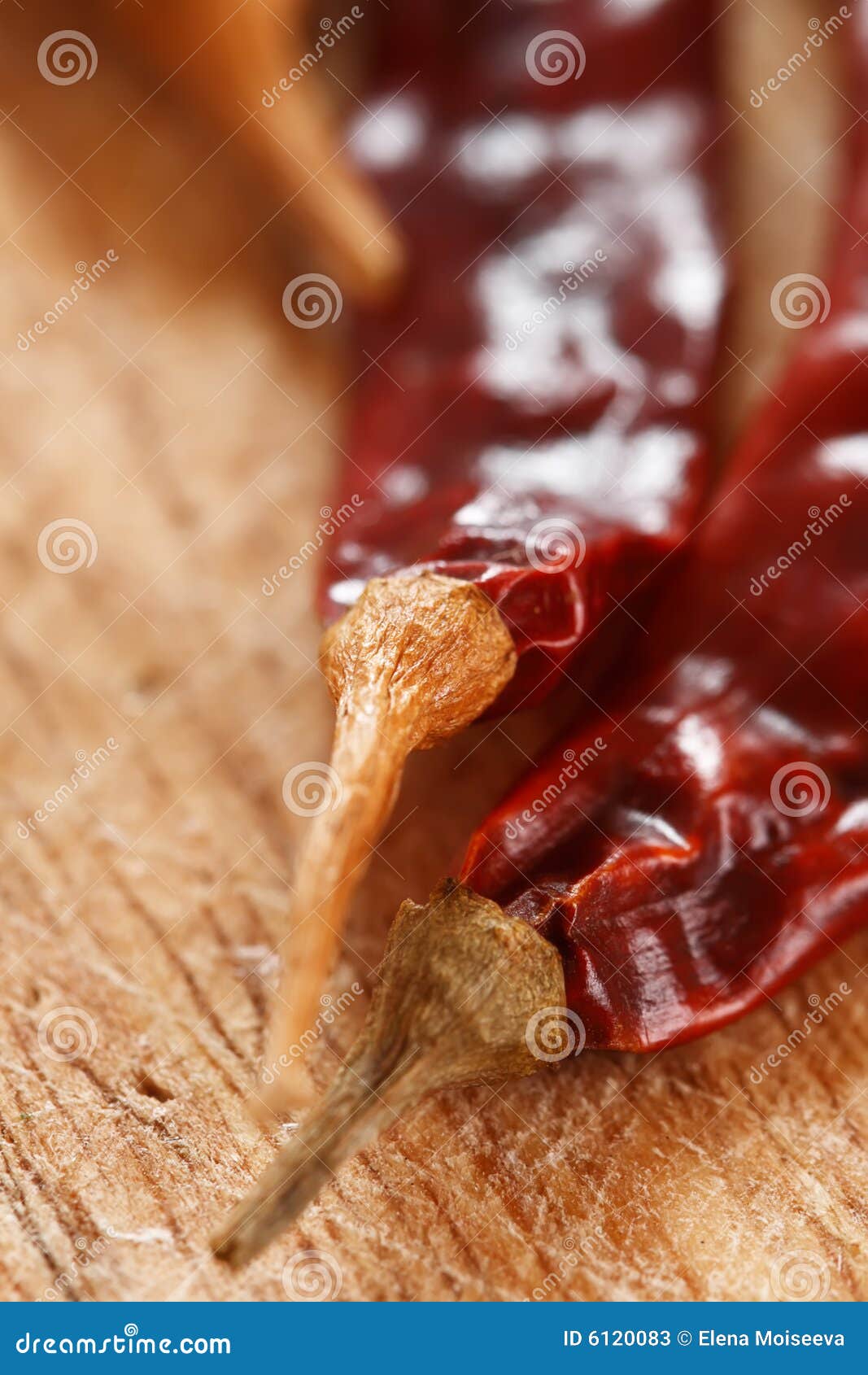 Red Hot Chillies Pepper on Old Wood Stock Image - Image of dried ...