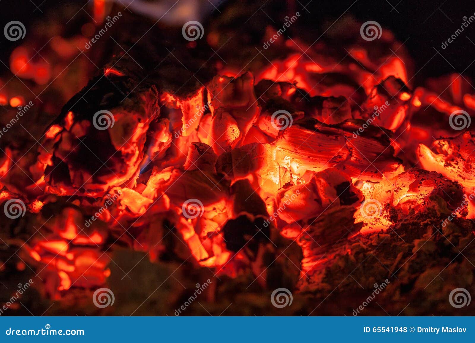 Red hot coals stock photo. Image of burn, coal, texture - 65541948