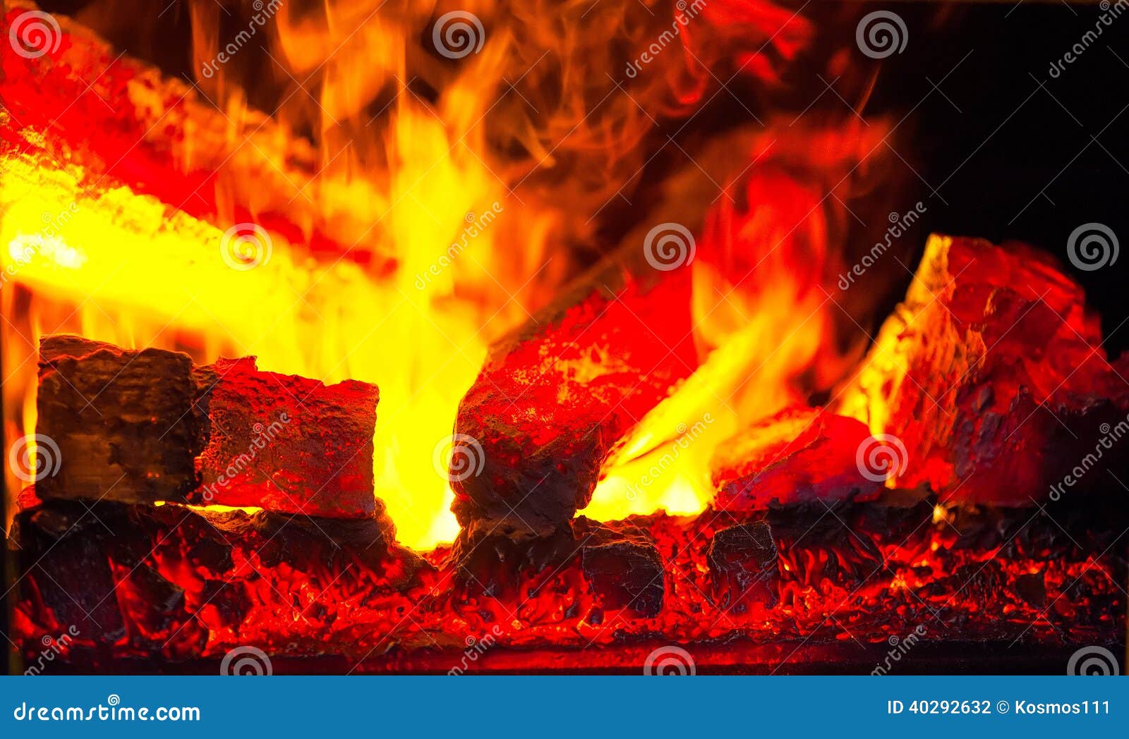 Red-hot coals in the fire stock photo. Image of heat - 40292632