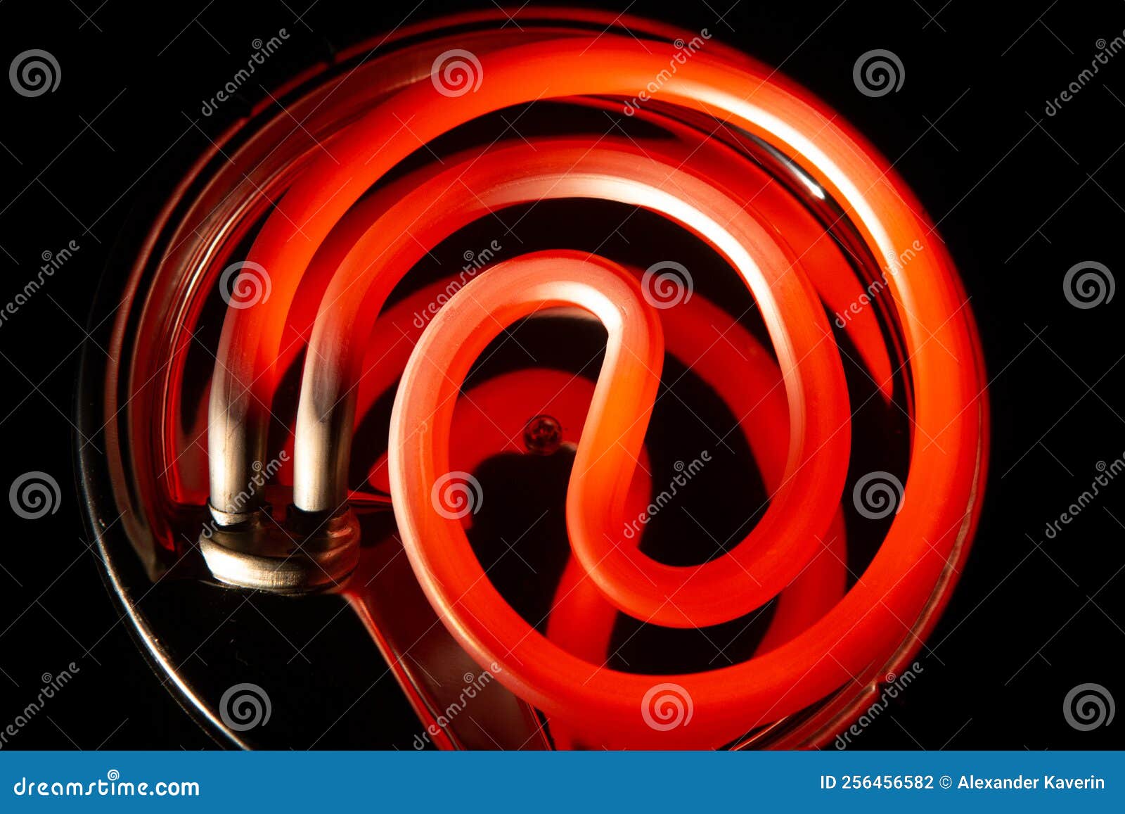 Red Hot Electric Stove on a Dark Background. Heating Coil Element Stock ...
