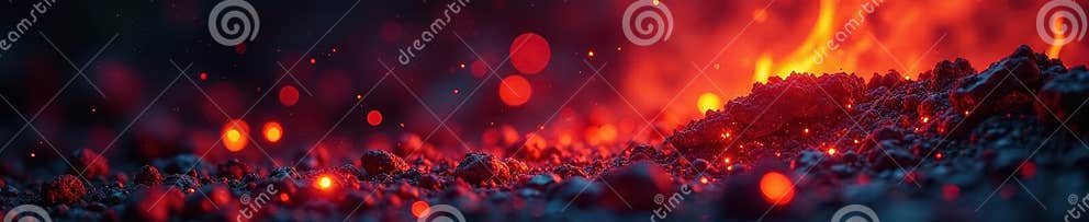 Red Hot Embers, Glowing Intensely, Scattered Pattern, Hot, Charcoal ...