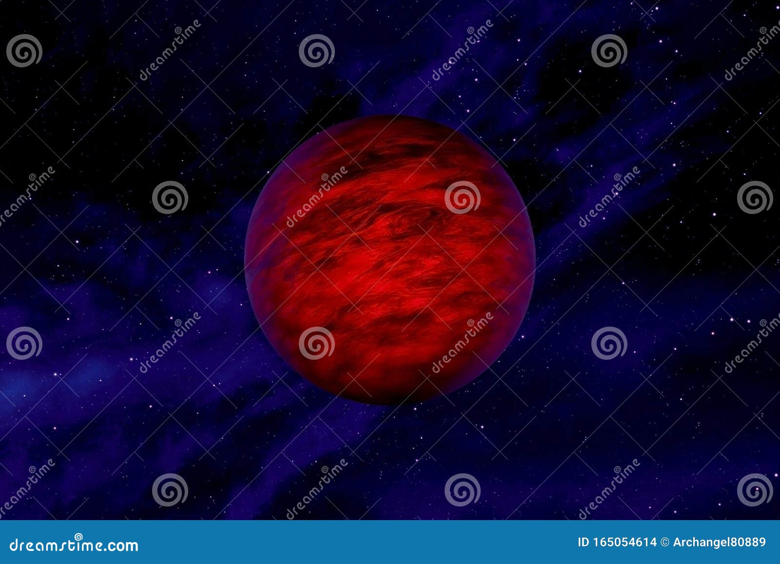 Red, Hot Exoplanet in Deep Space. Elements of this Image Furnished by ...
