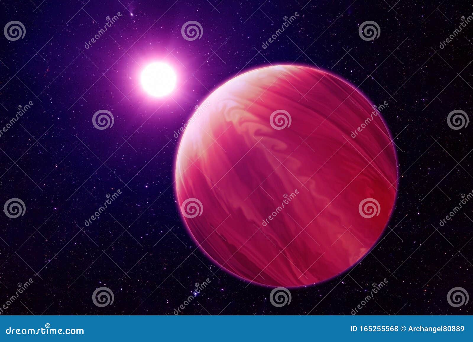 Red, Hot Exoplanet in Deep Space. Elements of this Image Furnished by ...