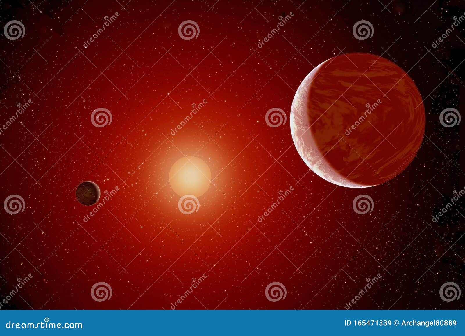 Red, Hot Exoplanet in Deep Space. Elements of this Image Furnished by ...