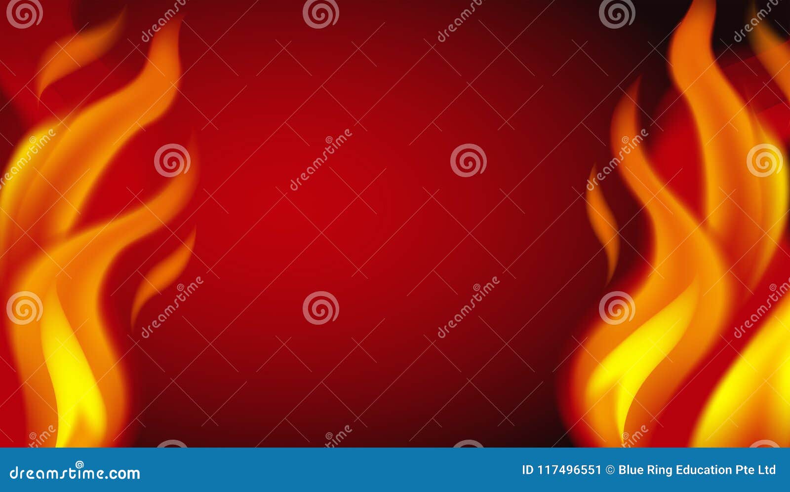 A Red Hot Fire Background stock vector. Illustration of decoration ...