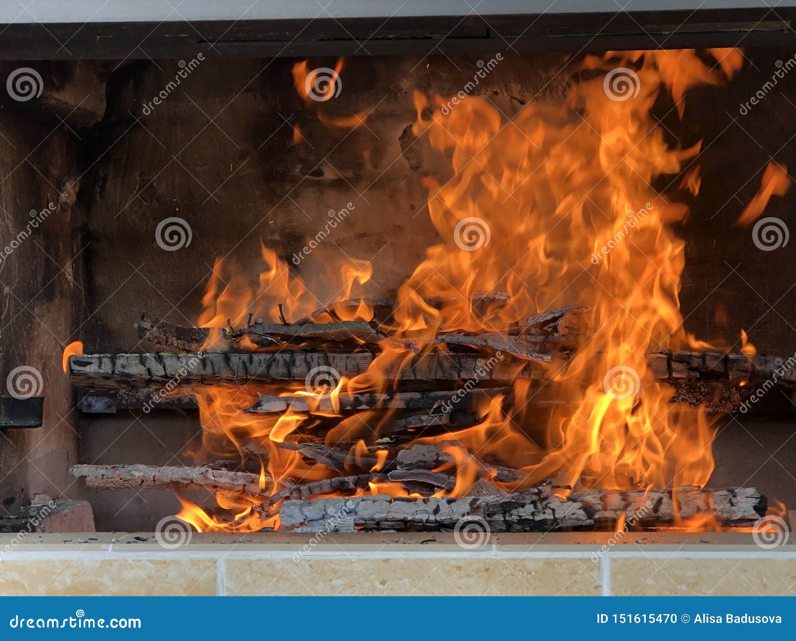 Red Hot Fire Flame in the Furnace Stock Photo - Image of element, color ...