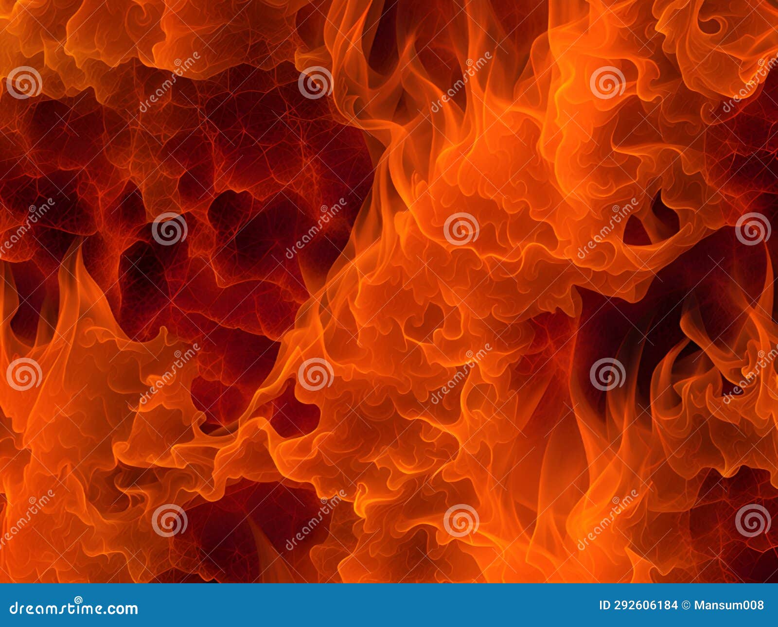 Red Hot Flame Fire, Abstract Background Stock Illustration ...