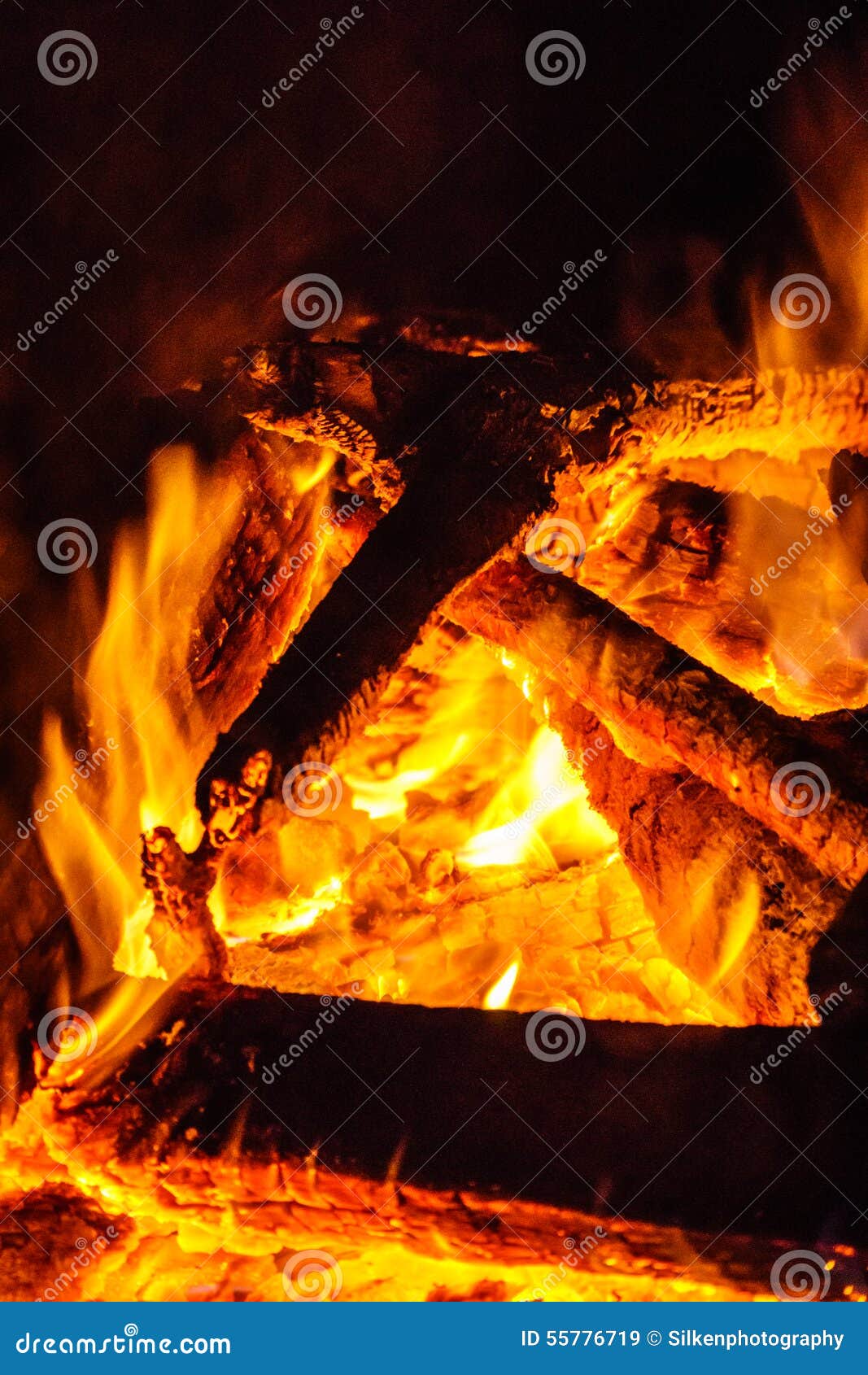 Red Hot Flames in Fire stock image. Image of campfire - 55776719
