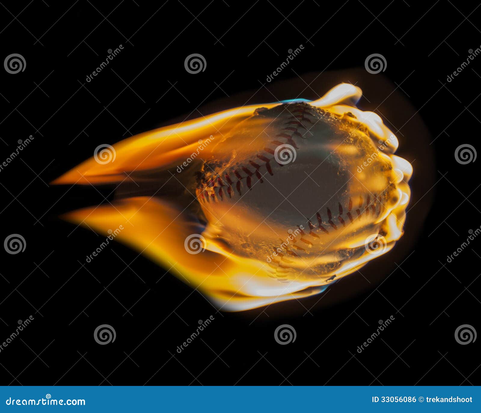 Red Hot Flaming Baseball stock photo. Image of fast, fireball - 33056086