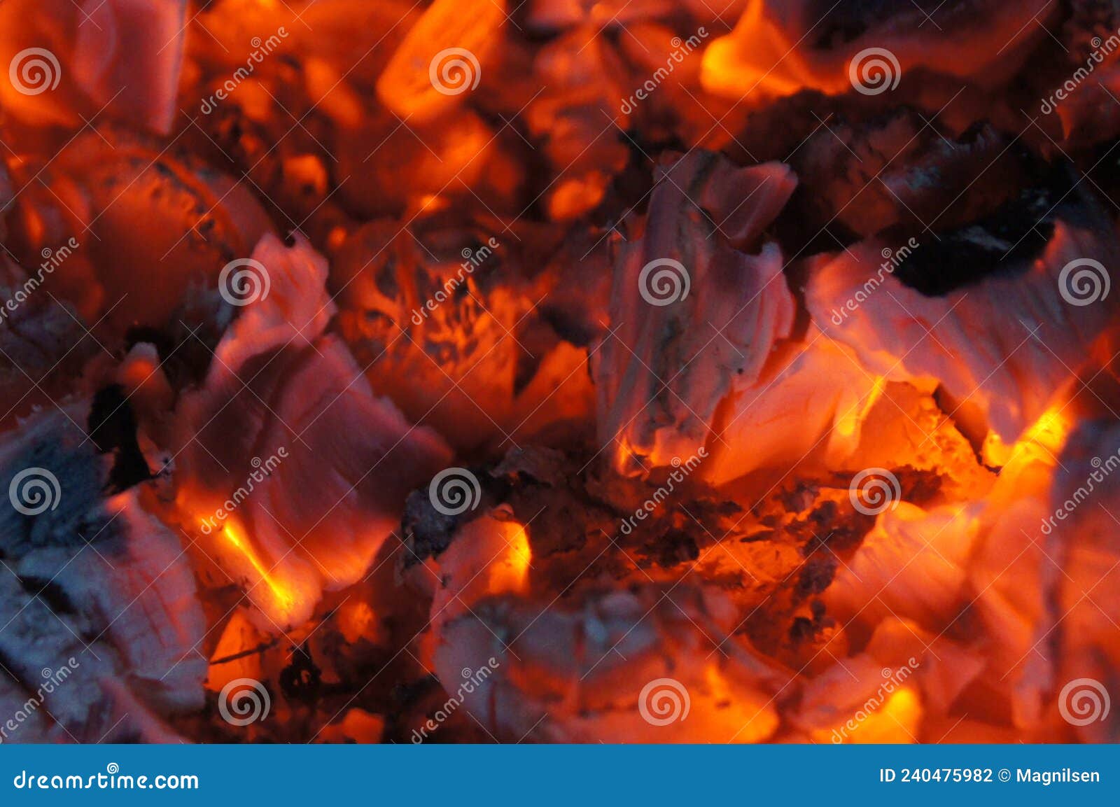 Warning! Keep Your Hands Off! Hot Dangerous Embers Stock Photo - Image ...