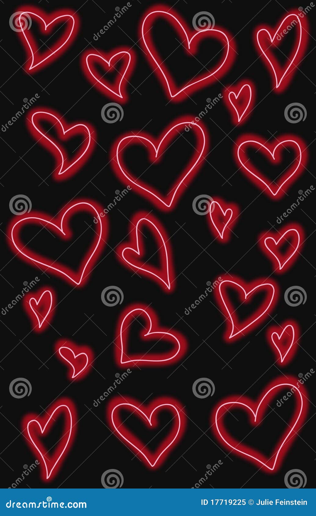 Red Hot Hearts stock illustration. Illustration of swirled - 17719225