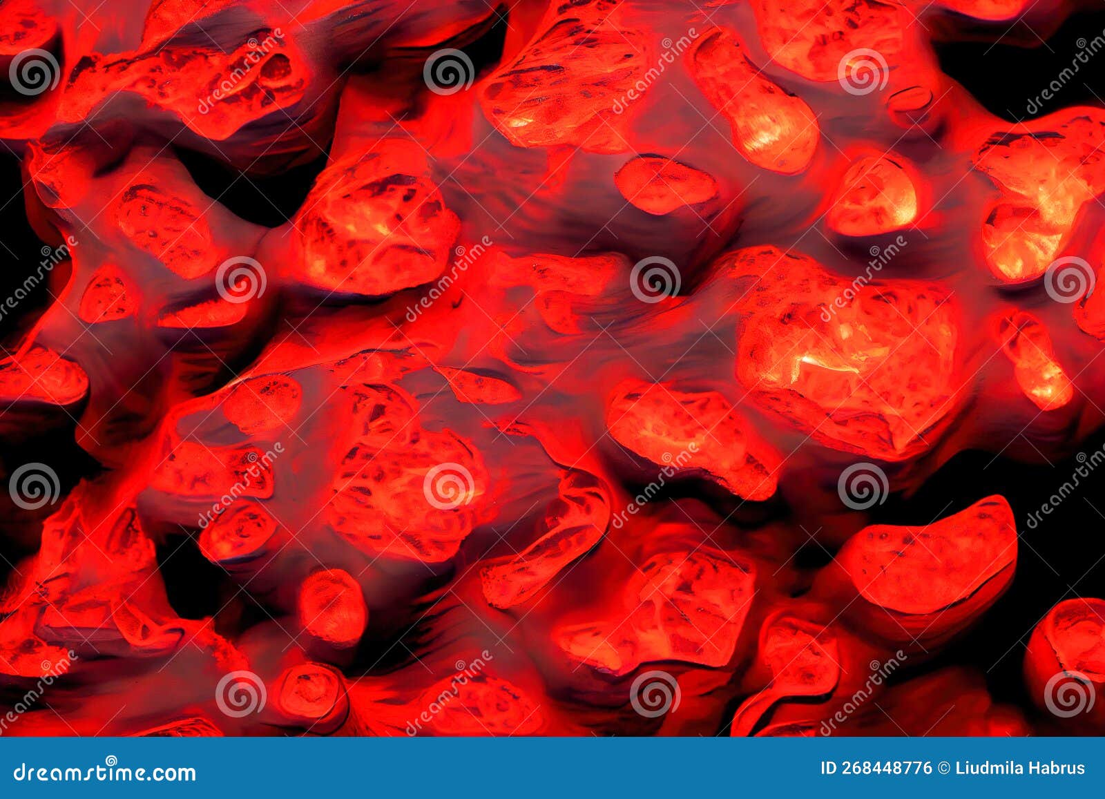 Red-hot Lava Close-up. Generative AI Stock Photo - Image of glowing ...