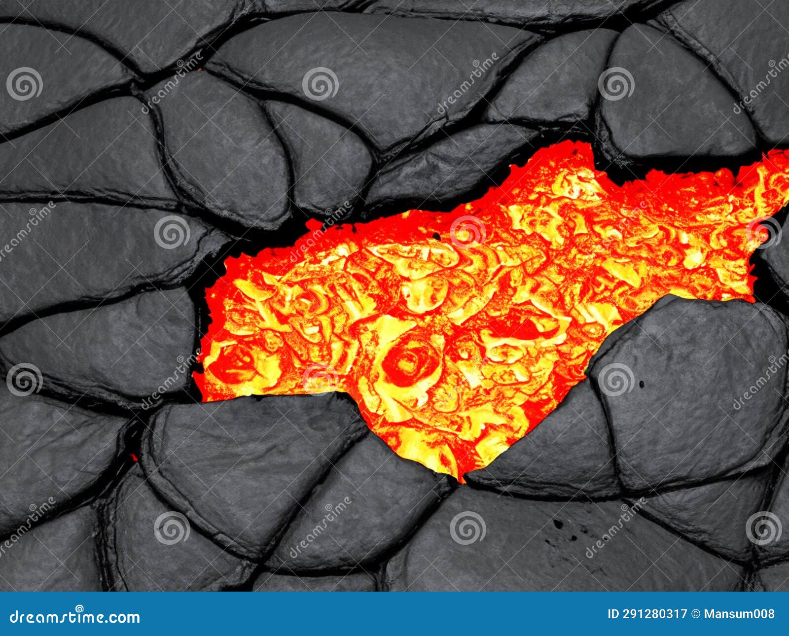 Red Hot Lava Texture, 3d Render Stock Illustration - Illustration of ...