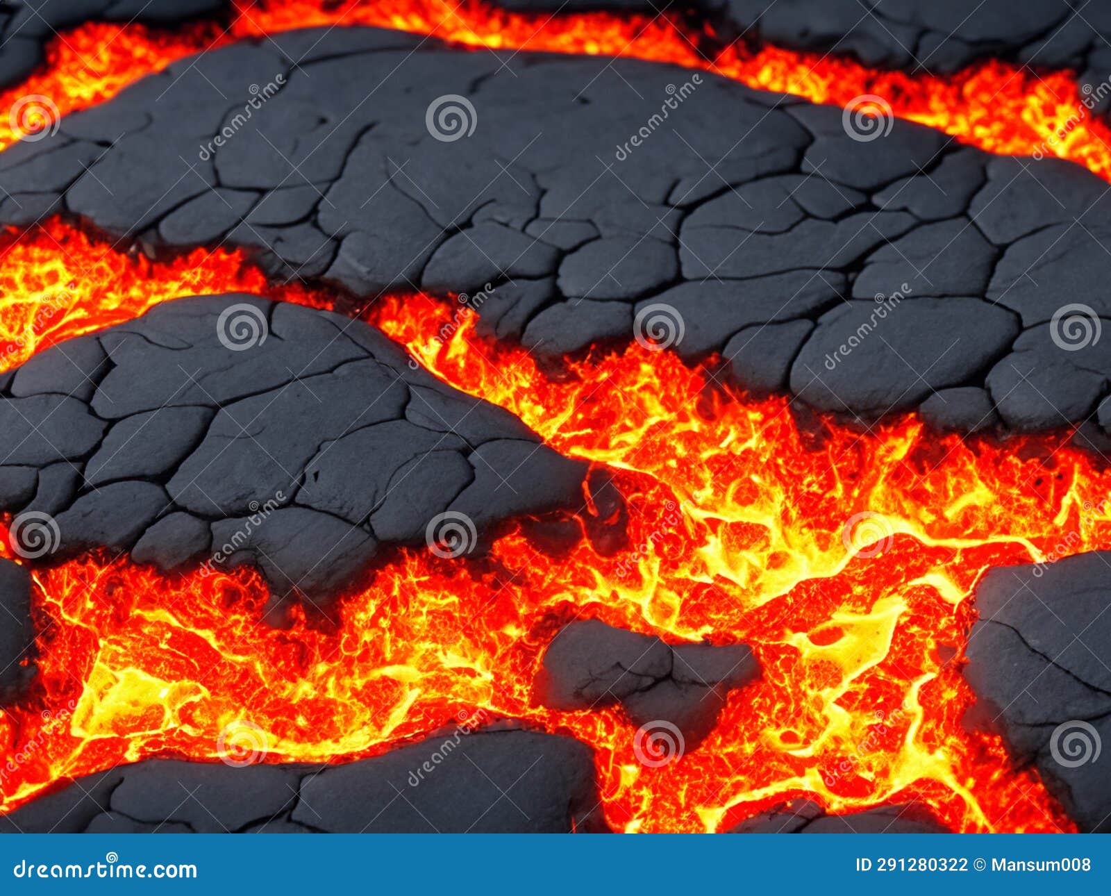 Red Hot Lava Texture, 3d Render Stock Illustration - Illustration of ...