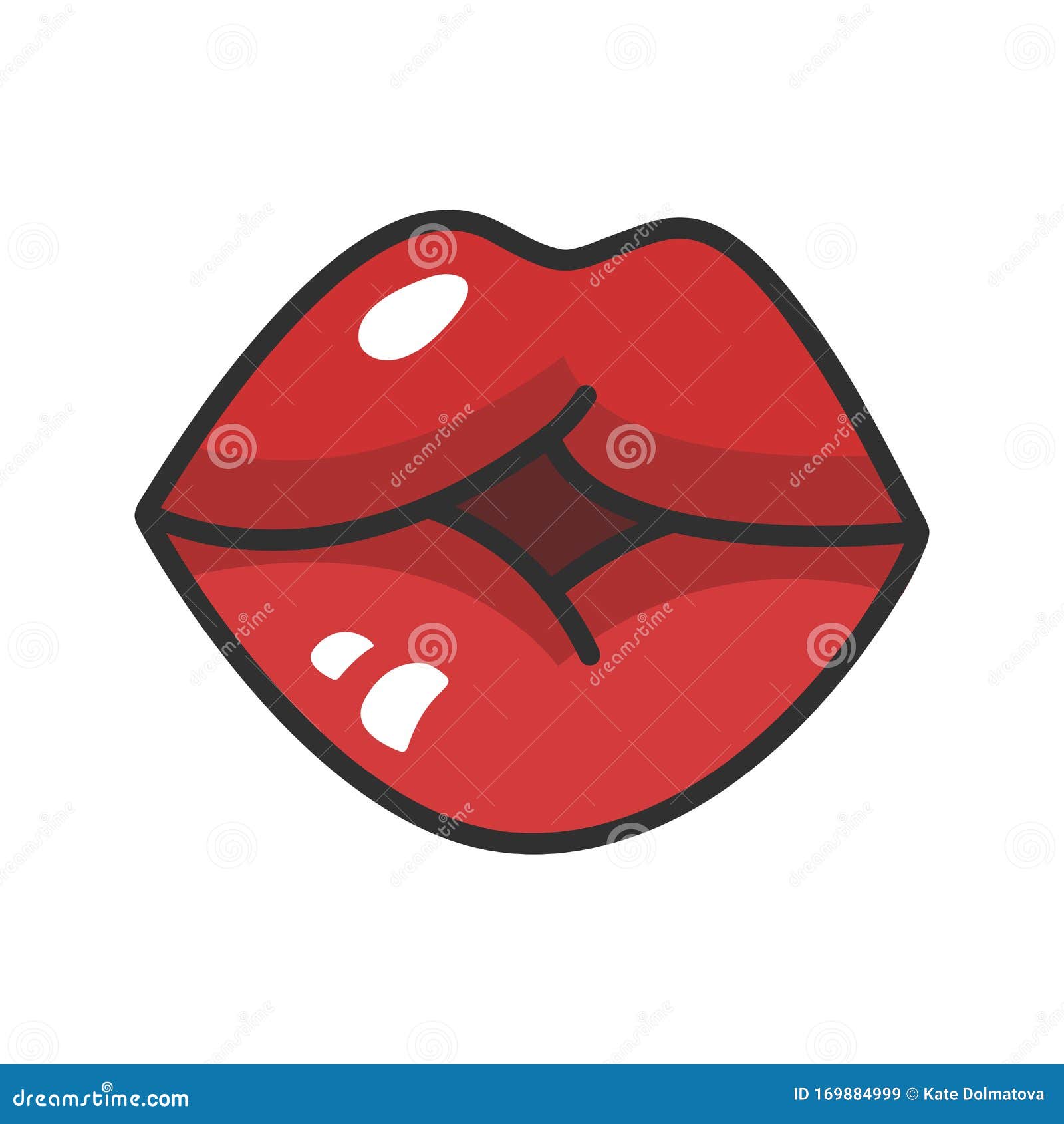 Red Hot Lips Stock Vector Illustration Of Icon Lips 169884999