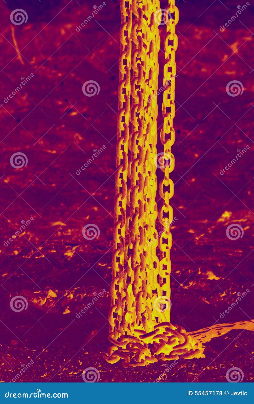 Red-hot melting chains stock photo. Image of hanging - 55457178